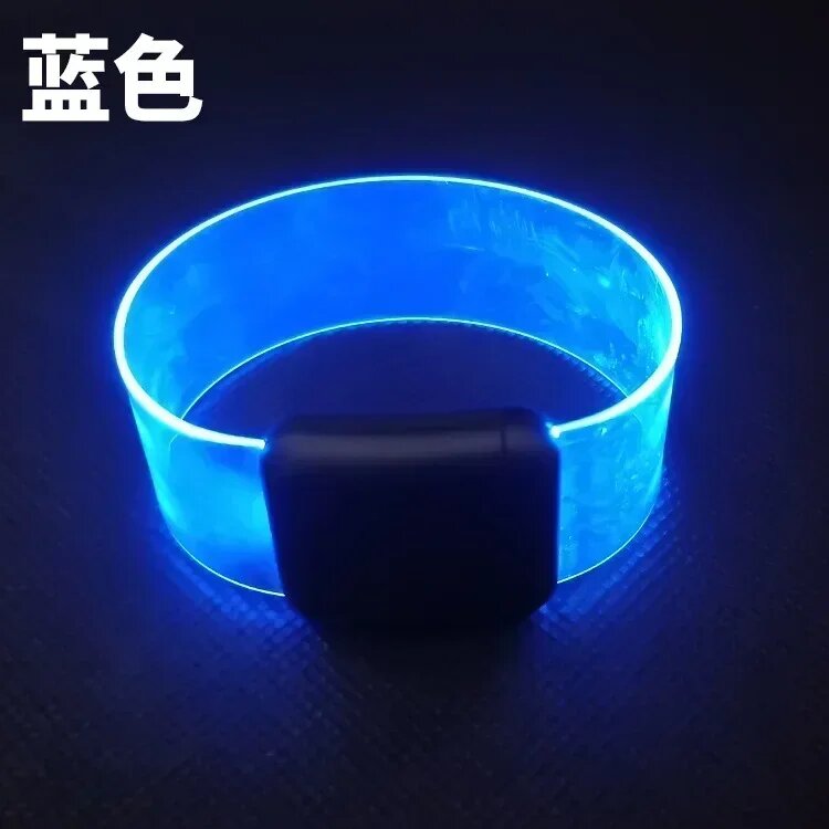 Светодиодный светоизлучающий браслет на батарейках, силиконовый браслет с звуковым управлением, мигающий защитный световой браслет, светящийся реквизит для вечеринки