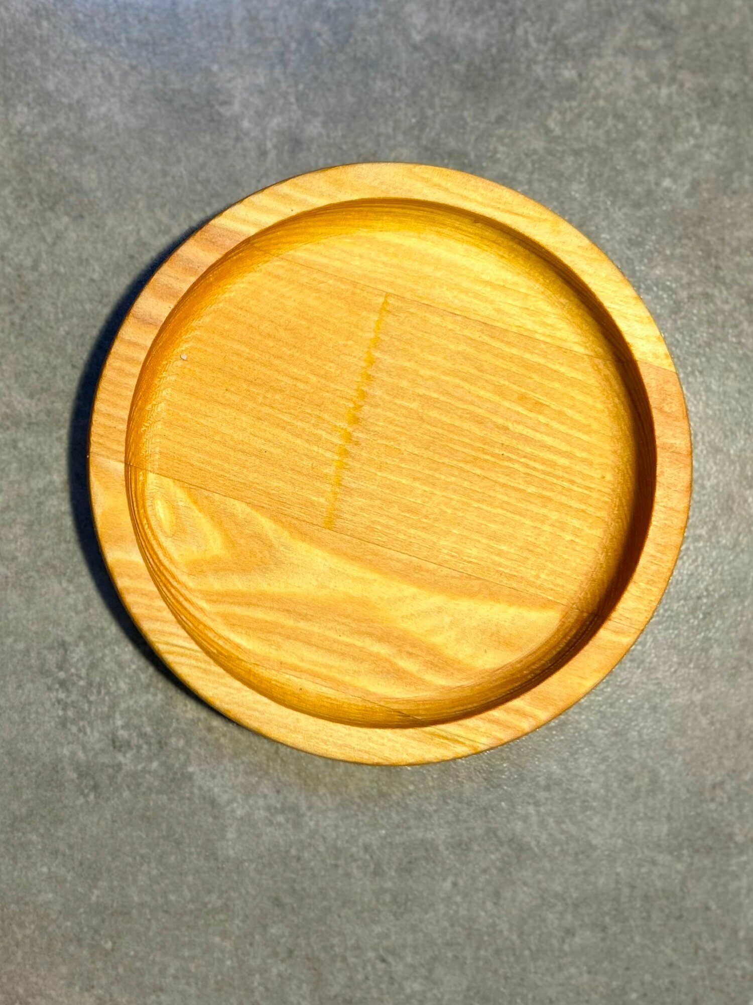 Менажница деревянная, блюдо, тарелка из лиственницы 12х2 см для подачи круглая, подставка под горячее.