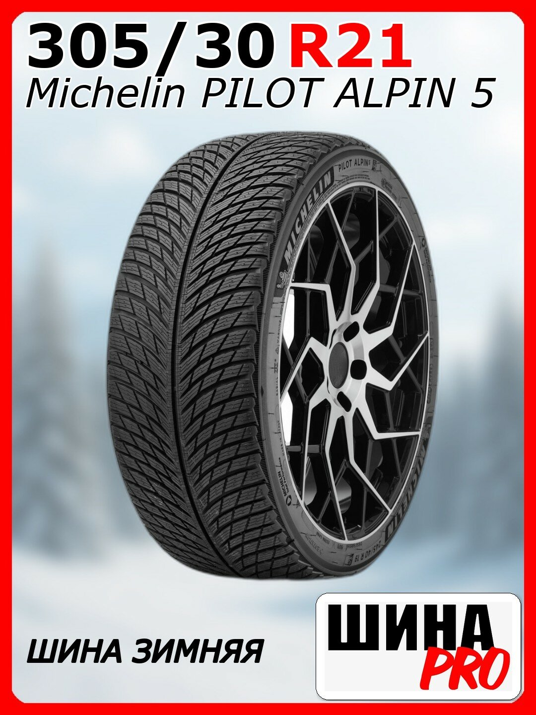 Шина зимняя нешипованная Michelin 305/30/21 V 104 PILOT ALPIN 5 XL для легковых автомобилей 926479