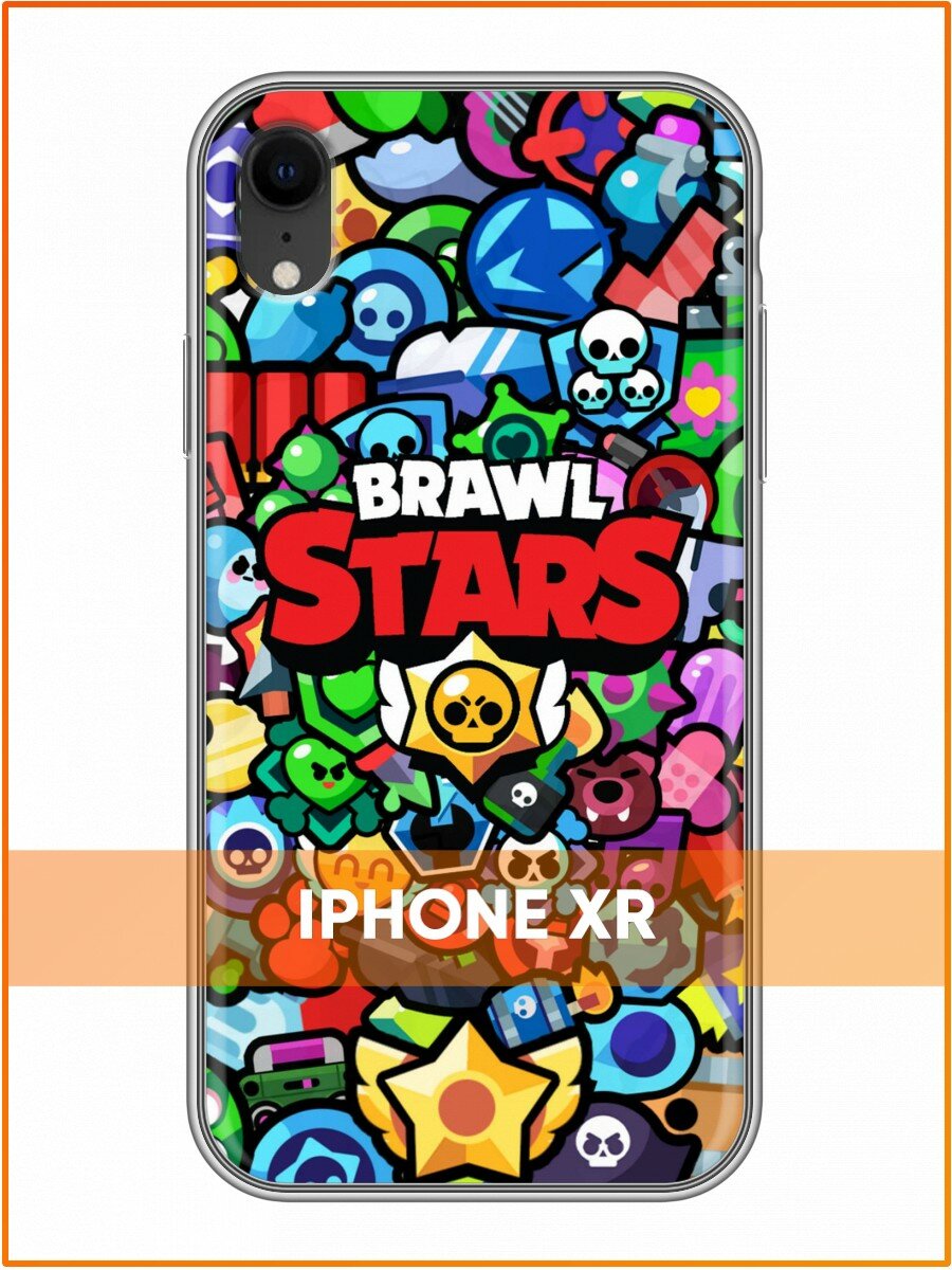Чехол для Iphone Xr с принтом для мальчиков Brawl Stars (Айфон Xr)
