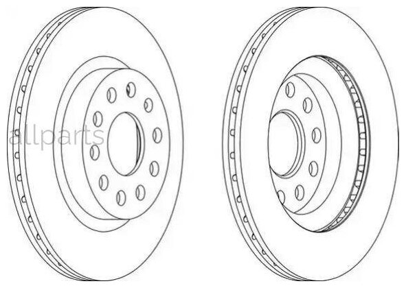 FERODO DDF1223 Диск тормозной передний AUDI/SEAT/SKODA/VW FERODO DDF1223