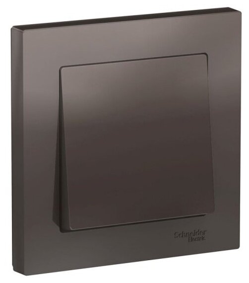 Выключатель 1-клавишный Systeme Electric (schneider Electric) SCHNEIDER ELECTRIC ATLASDESIGN, сх.1, 10АХ, в сборе, мокко, ATN000612