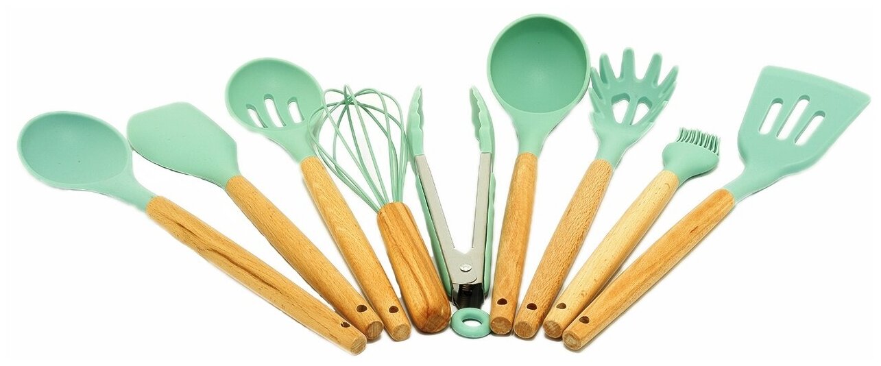 Набор кухонный FESSLE FF012-10PC, 10 предметов, силикон/дерево