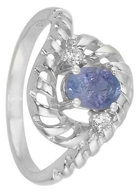 Кольцо, серебро, 925 проба, танзанит