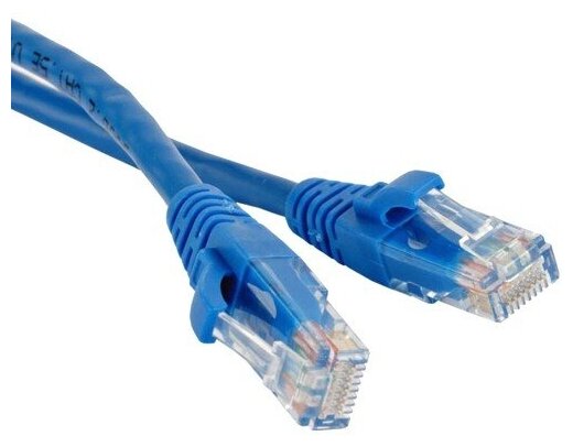 Патч-корд RJ45 1.5м UTP C5e - синий ExeGate UTP-RJ45-RJ45-5e-1,5M-BL многожильный кабель 7x0.12
