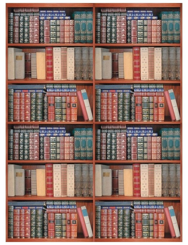 Фотообои Milan Книжный шкаф, M229, 200х270 см, виниловые на флизелиновой основе