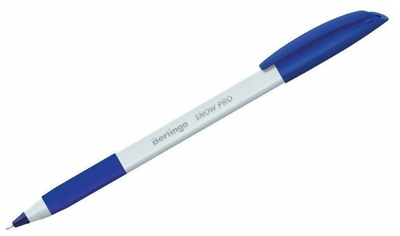 Ручка шариковая Berlingo "Triangle Snow Pro" синяя, 0,7мм, трехгран, грип