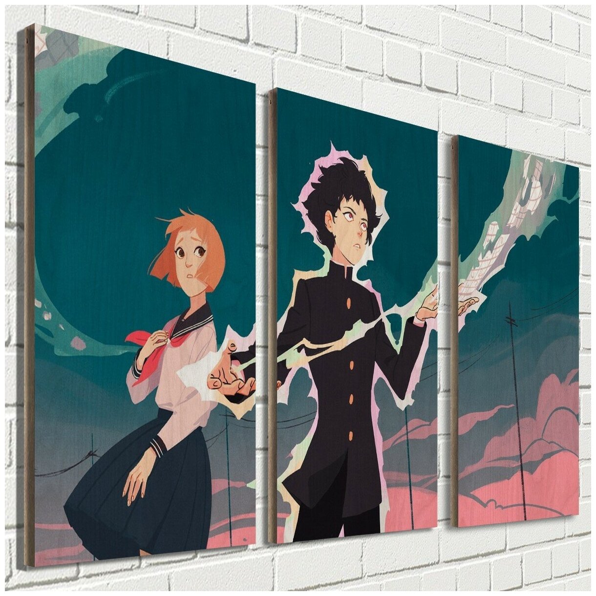 Модульная картина аниме Mob psycho 100 моб психо сто моб психо 100 - 2247