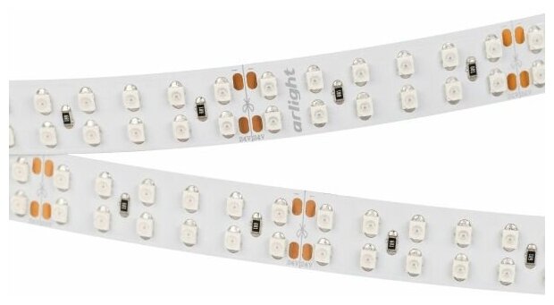 Светодиодная Лента RT 2-5000 24V Yellow 2x2 (3528, 1200 LED, LUX) (Arlight, 19.2 Вт/м, IP20) 008774