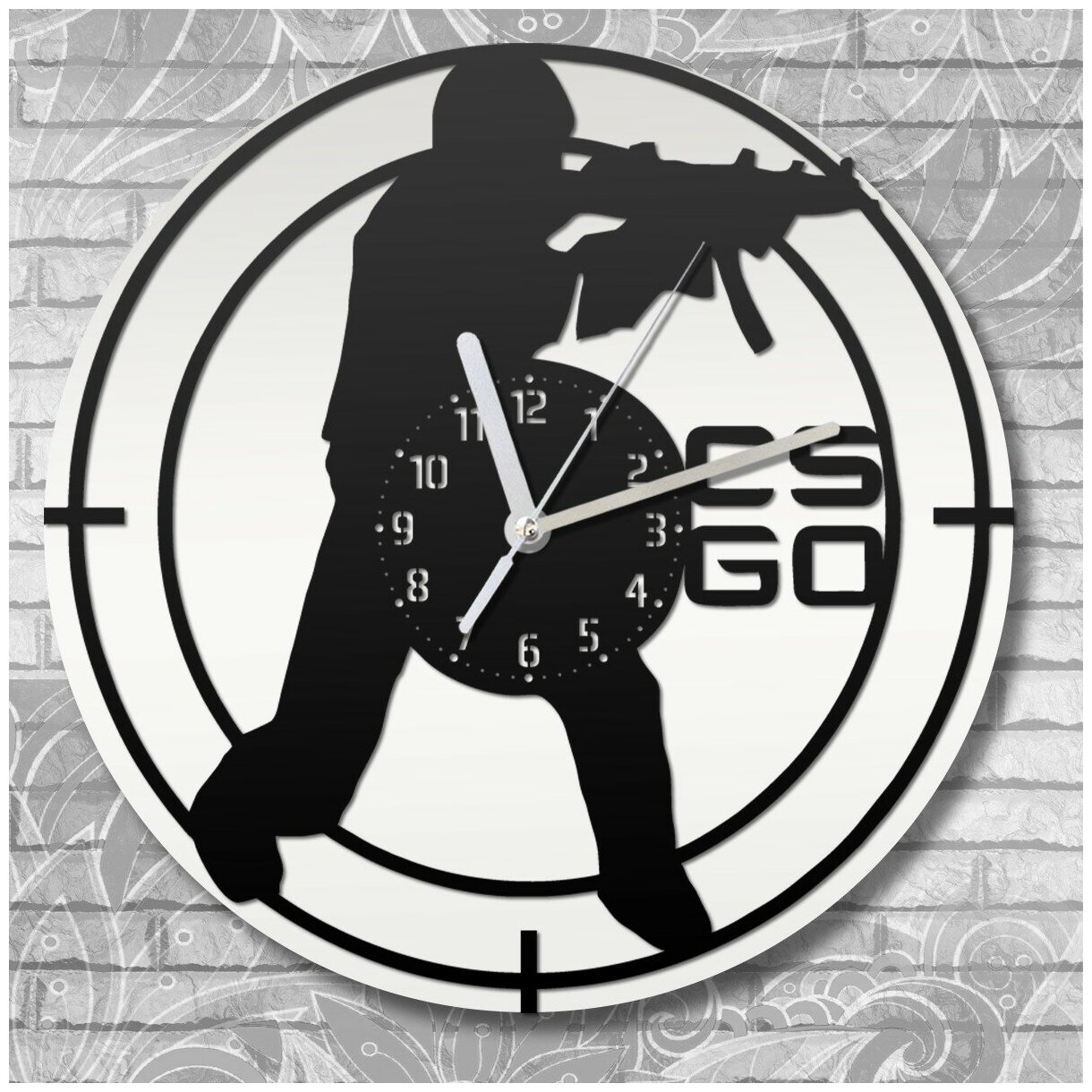 Настенные часы деревянные бесшумные игры cs go кс го контр страйк - 479