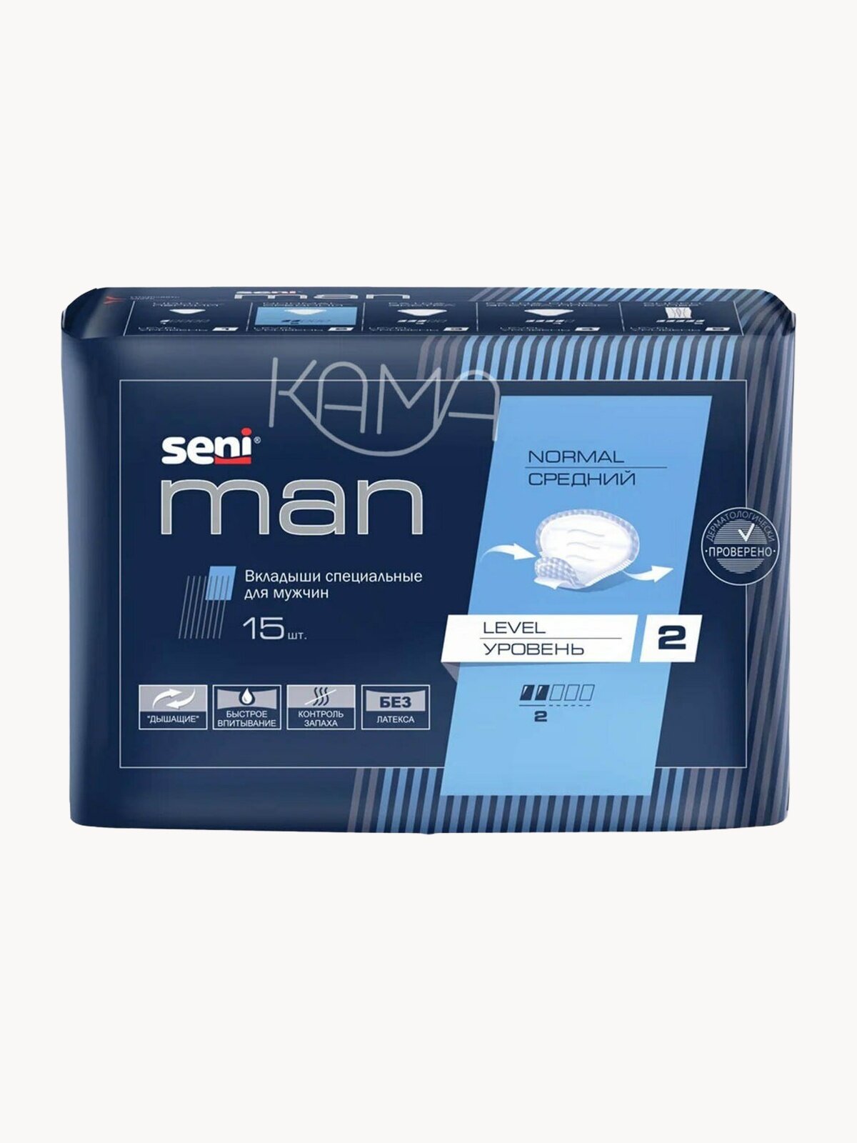 Урологические прокладки для мужчин Seni Man Norma Level 2/Сени Мен Нормал Уровень 2, 15 шт в упак