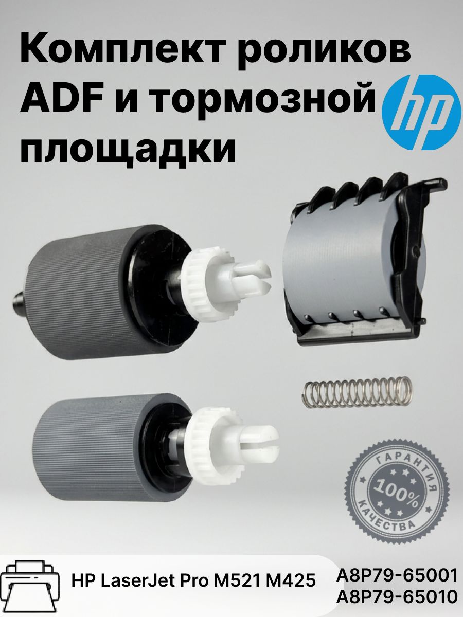 Комплект роликов ADF и тормозной площадки HP LaserJet Pro M521 M425, A8P79-65001 A8P79-65010