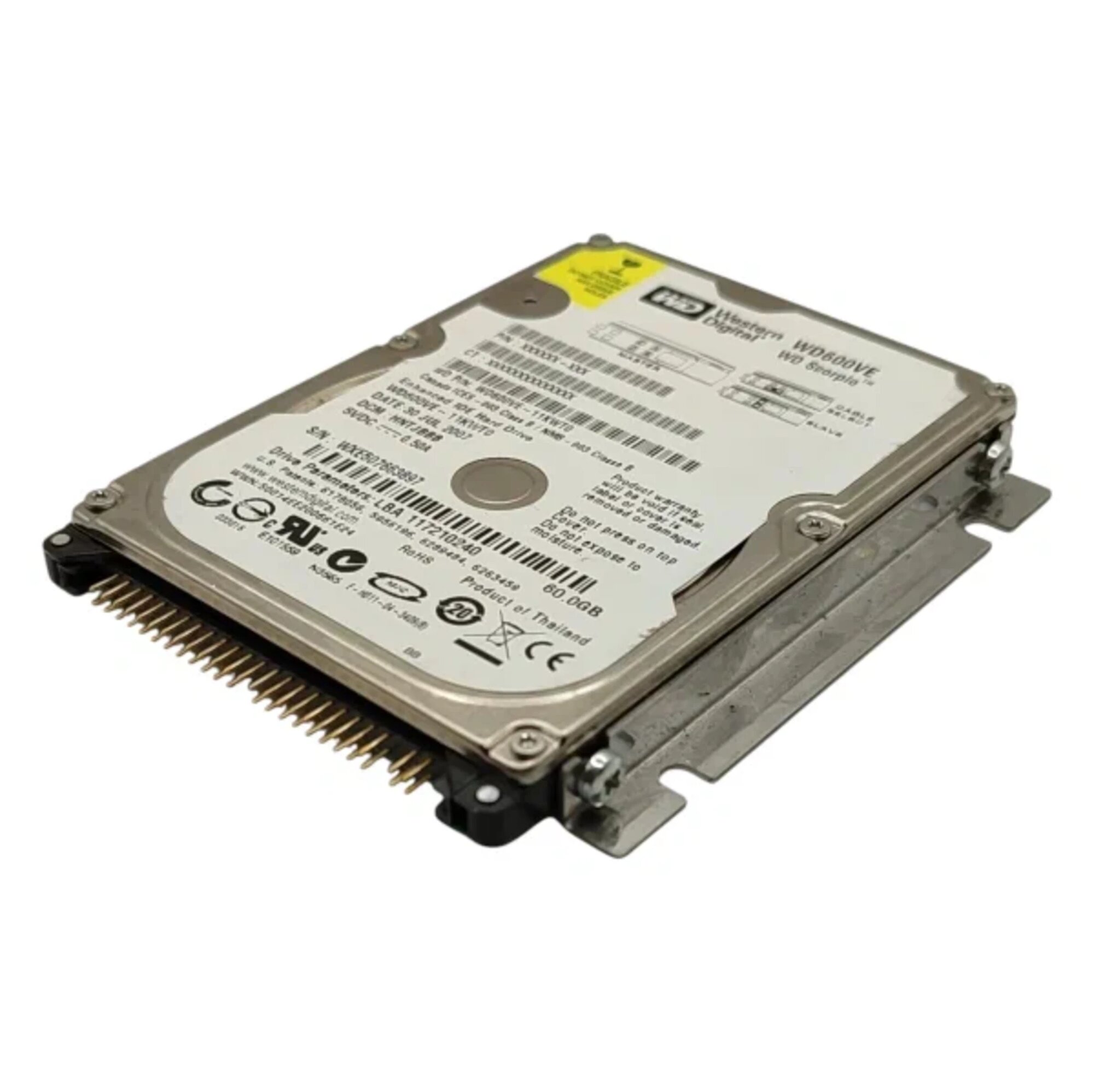 Жесткий диск Western Digital WD600VE, 60ГБ, IDE, форм-фактор 2.5, скорость 5400, 8МБ