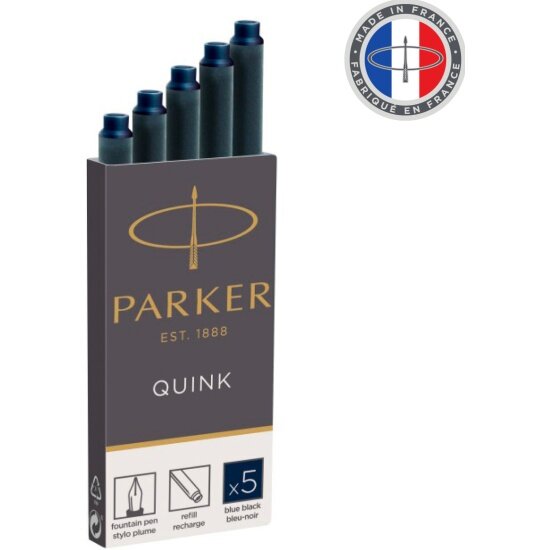 Картридж Parker Quink Z11 (CW1950385) черный/синие чернила для ручек перьевых (5шт)