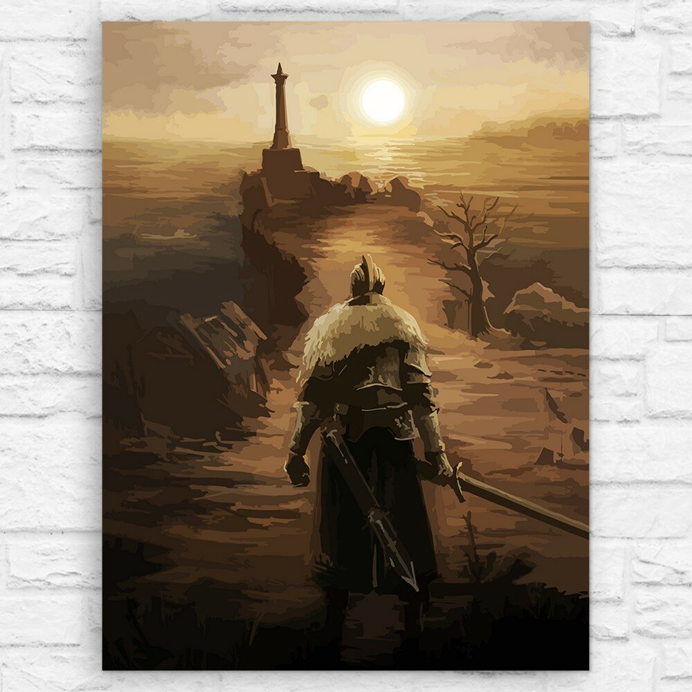 Картина по номерам на холсте игра Dark Souls 2 (Маджула, PS, XBOX, SWITCH) - 15026 В 30x40