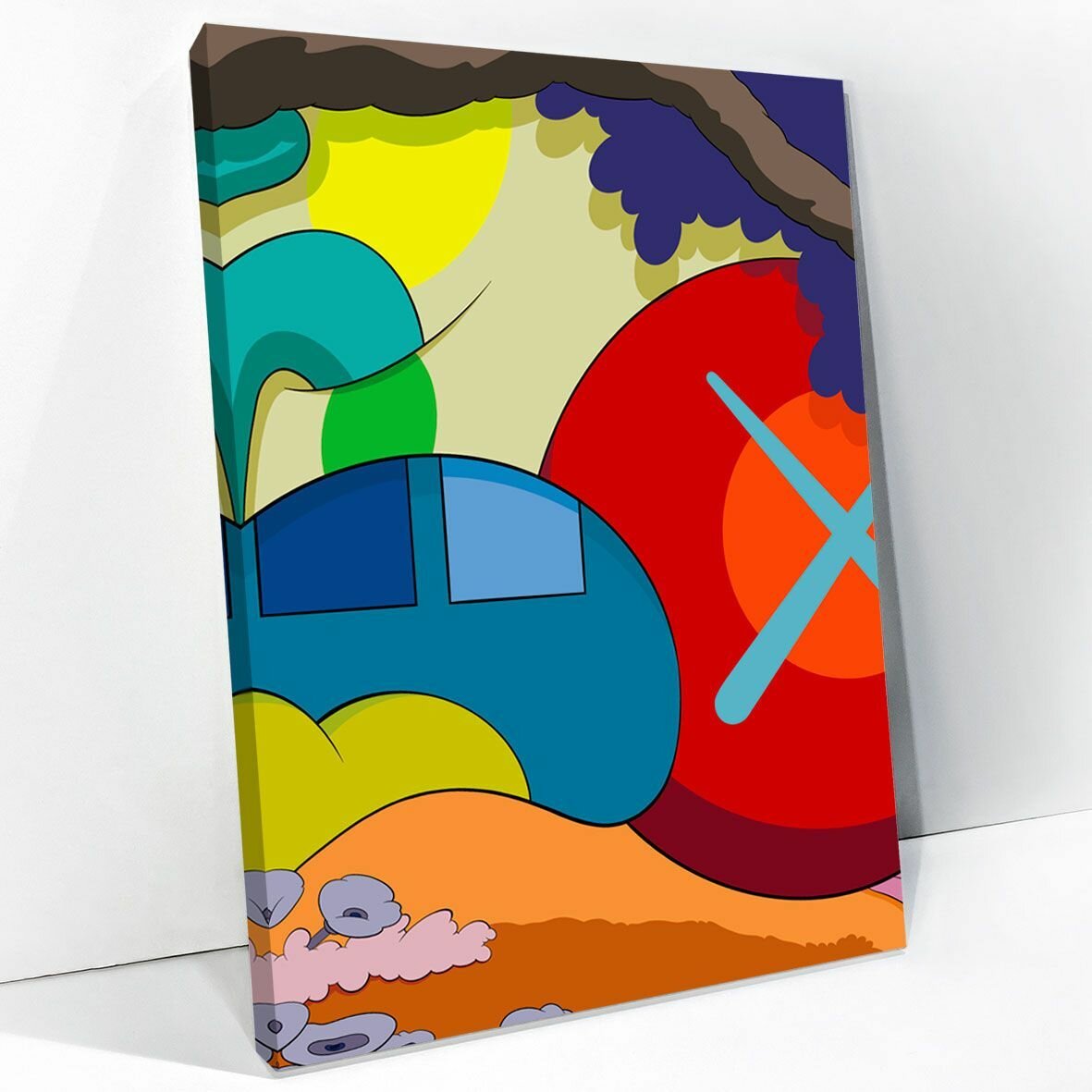Картина KAWS современный арт на холсте 50х70см