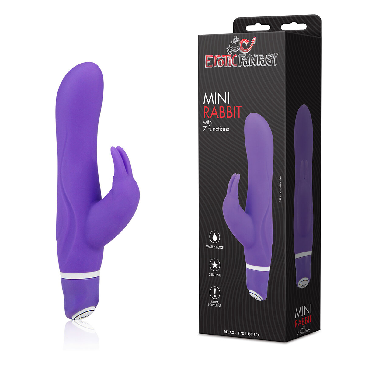 Мощный вибратор-кролик с 7 функциями фиолетовый