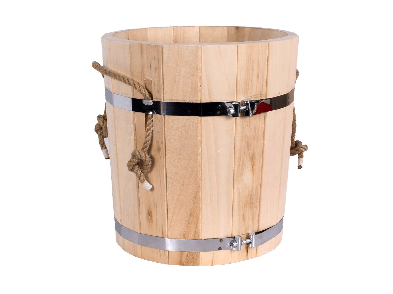 Запарник для бани Сила Алтая, липа, с нержавеющей вставкой, 12 литров, бежевый