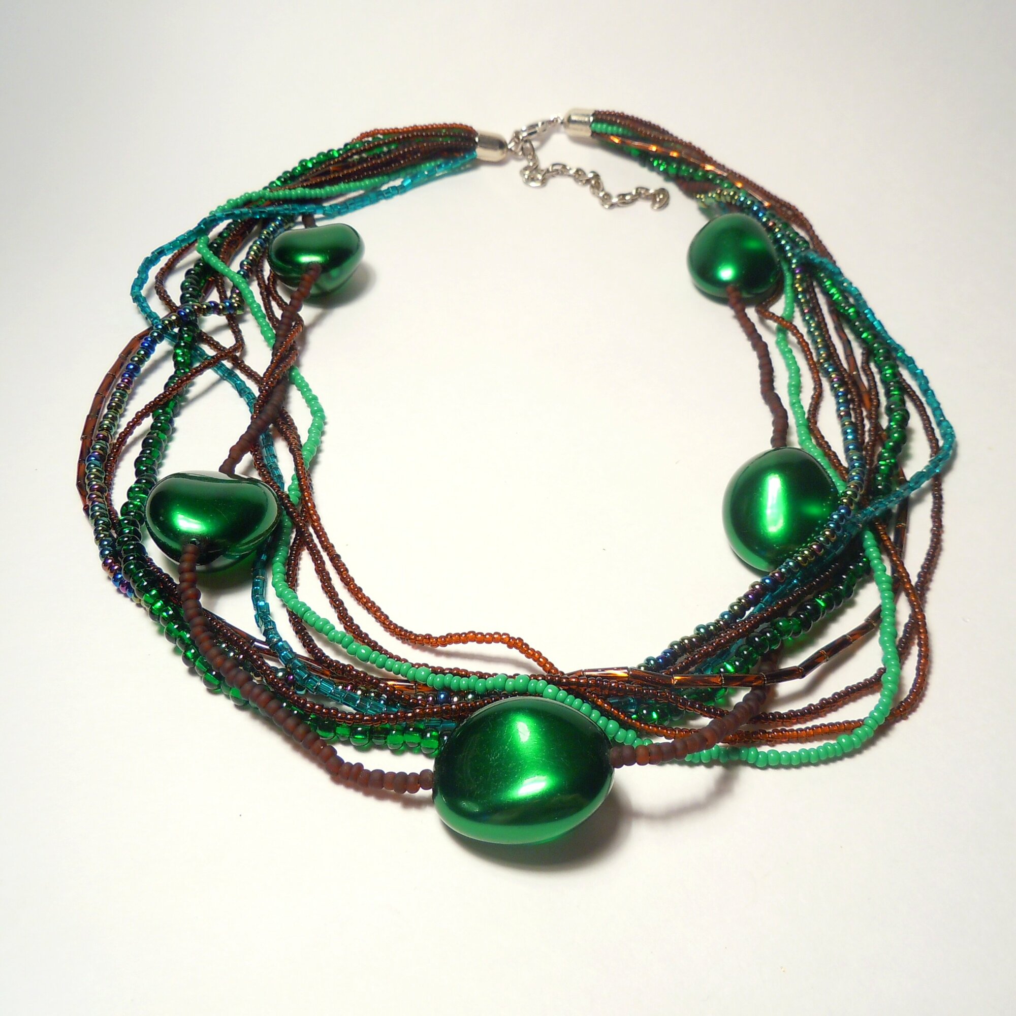 Колье, жемчуг имитация, бисер