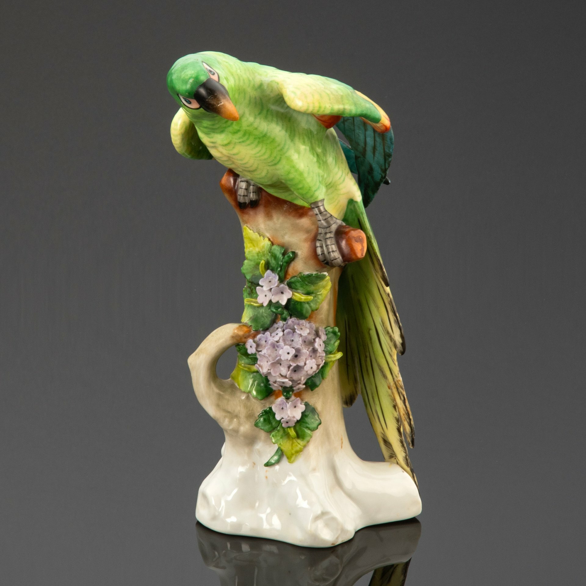 Статуэтка "Попугай", фарфор, роспись, Sitzendorf, Германия, 1918-1949 гг.