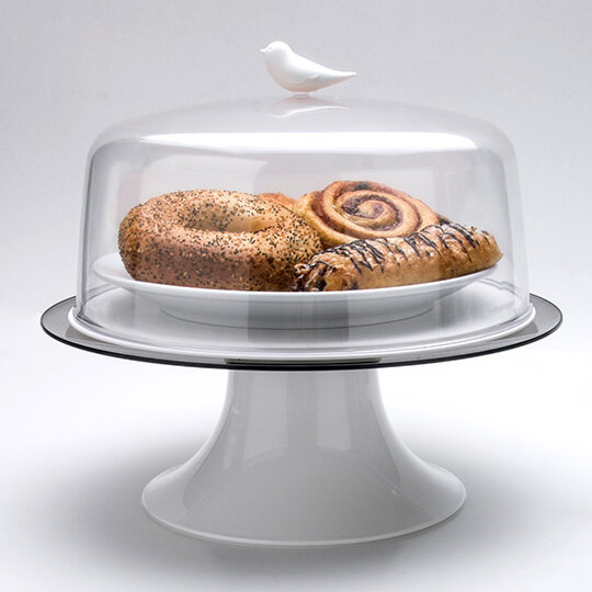 Тортовница 'Sparrow' (разные цвета) / Белый