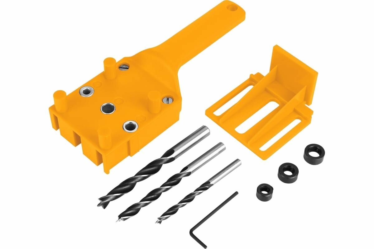 Кондуктор для сверления отверстий + набор аксессуаров 8 предметов WWDL08 DEKO