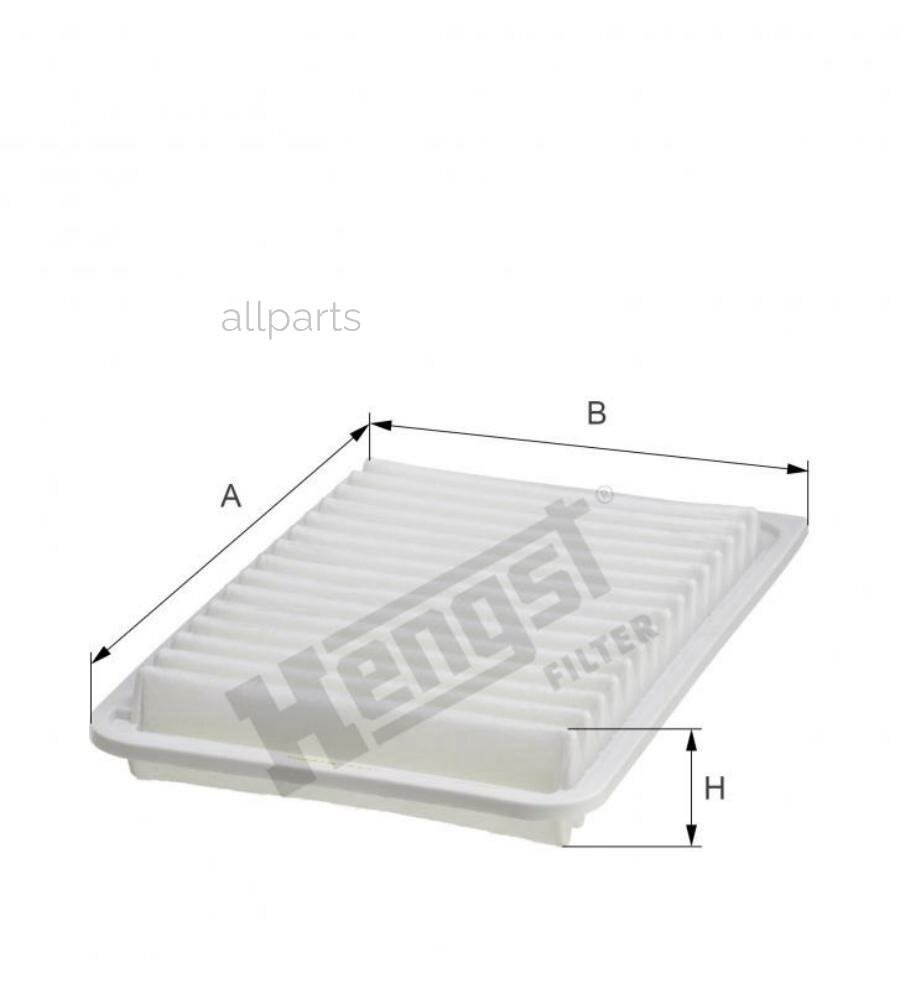 HENGST FILTER E1288L Фильтр воздушный LEXUS: ES VI (V6) 2.5i 12-18 \ TOYOTA: CAMRY VI (V4) 2.0i/2.4i/2.4Hybrid 06-11, CAMRY VII (V5) 2.0i/2.5i 11-, VENZA (GGV1/AGV1) 2.7i/4WD 08-1