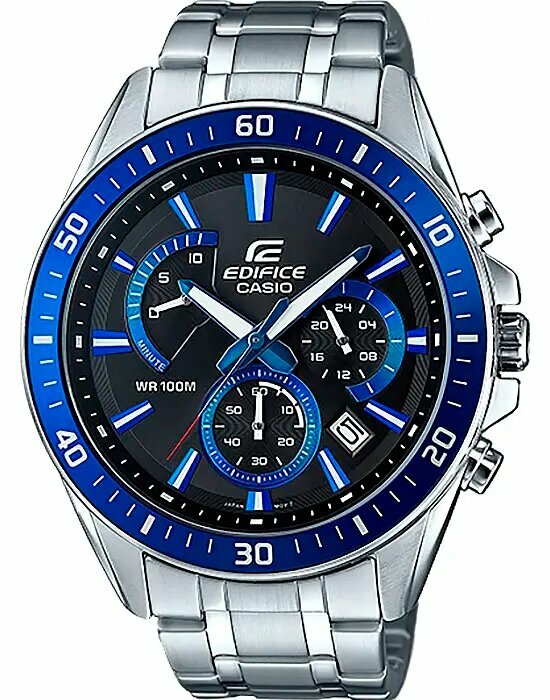 Наручные часы CASIO Edifice, серебристый/синий