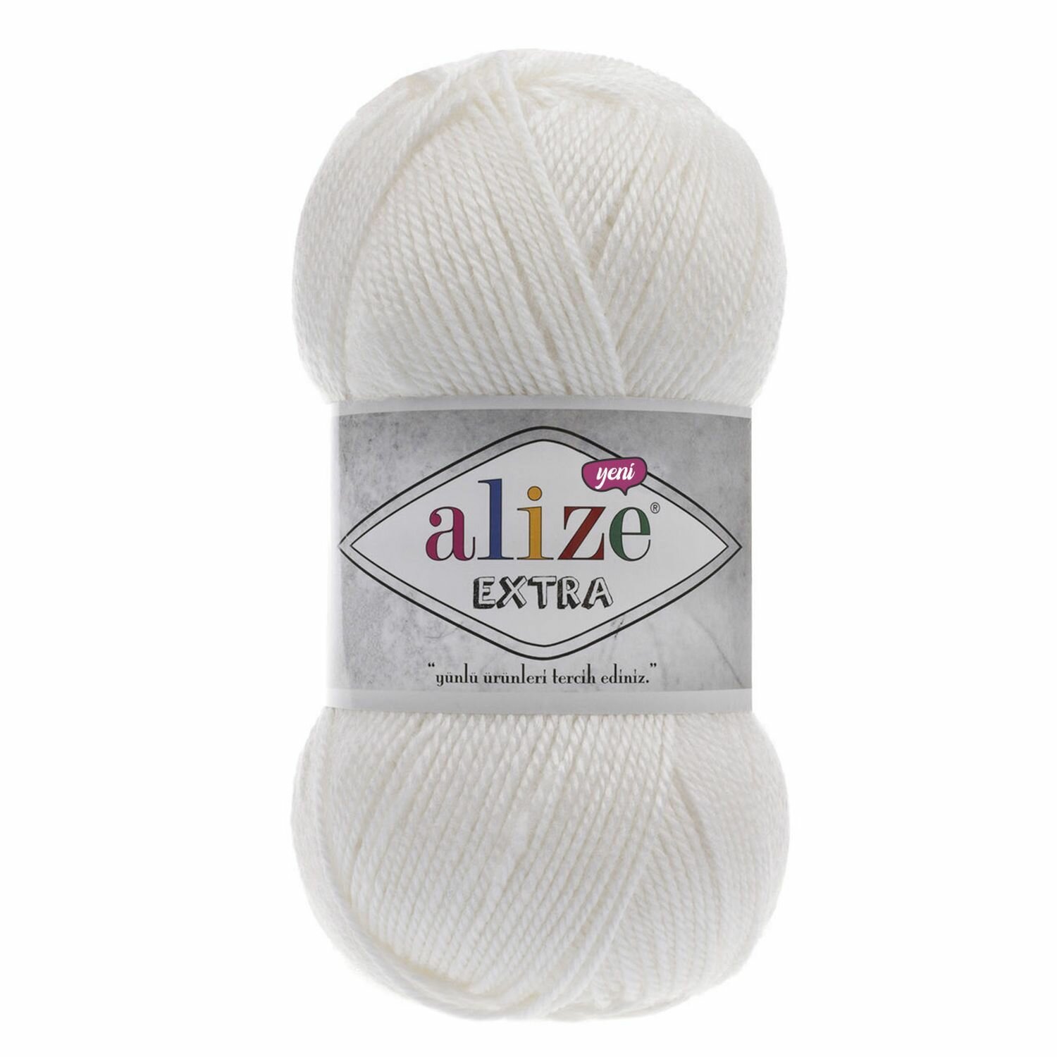 Пряжа ALIZE EXTRA (Экстра), белый - 55, 100% акрил, 5 мотков, 100 г, 220 м.