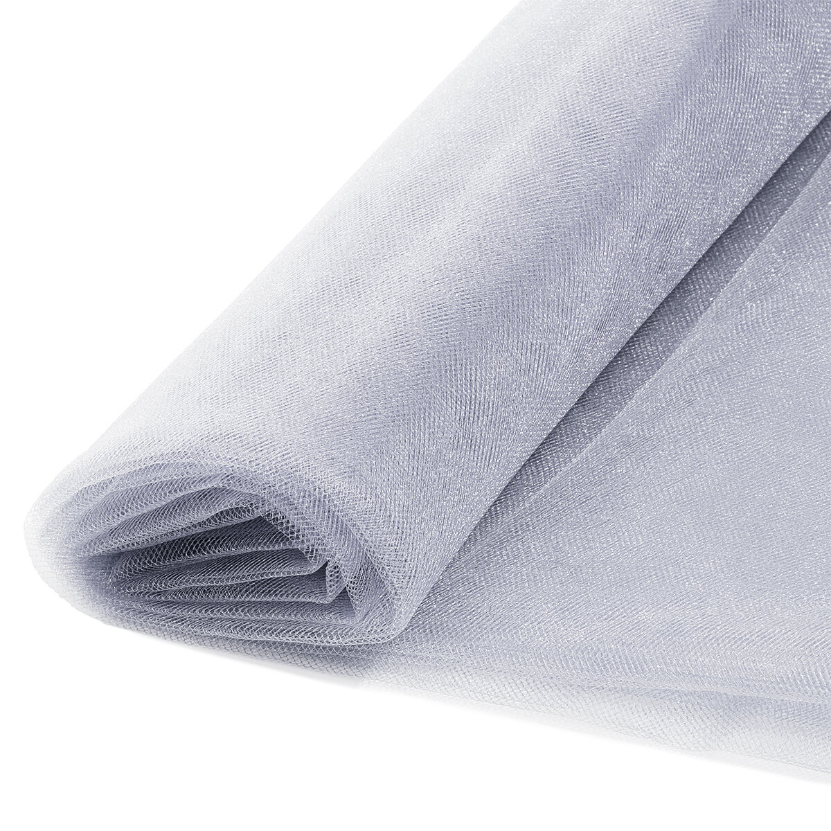 Фатин Кристалл средней жесткости блестящий арт. K. TRM шир.300см, 100% полиэстер цв. 81 К уп.50м - серый