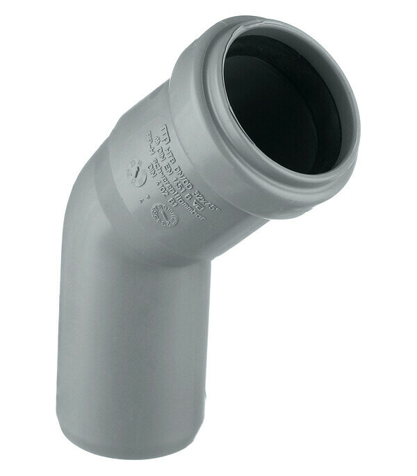 Отвод Ostendorf НТВ d32 мм 45° пластиковый для внутренней канализации (110120) Ostendorf 110120/38229