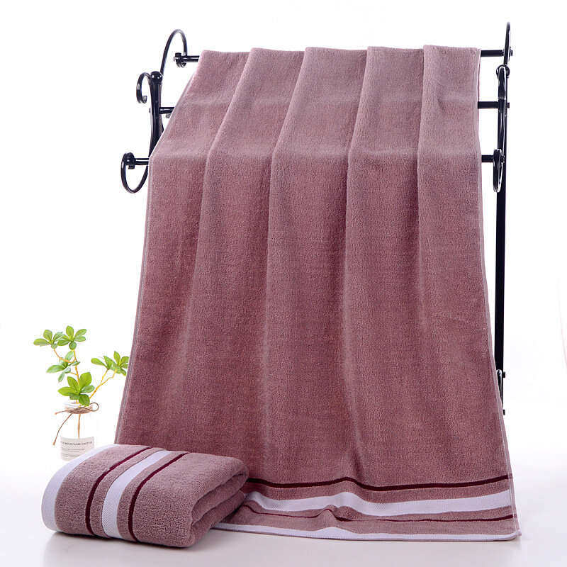 Полотенце банное, хлопок, 70x140 см, красное