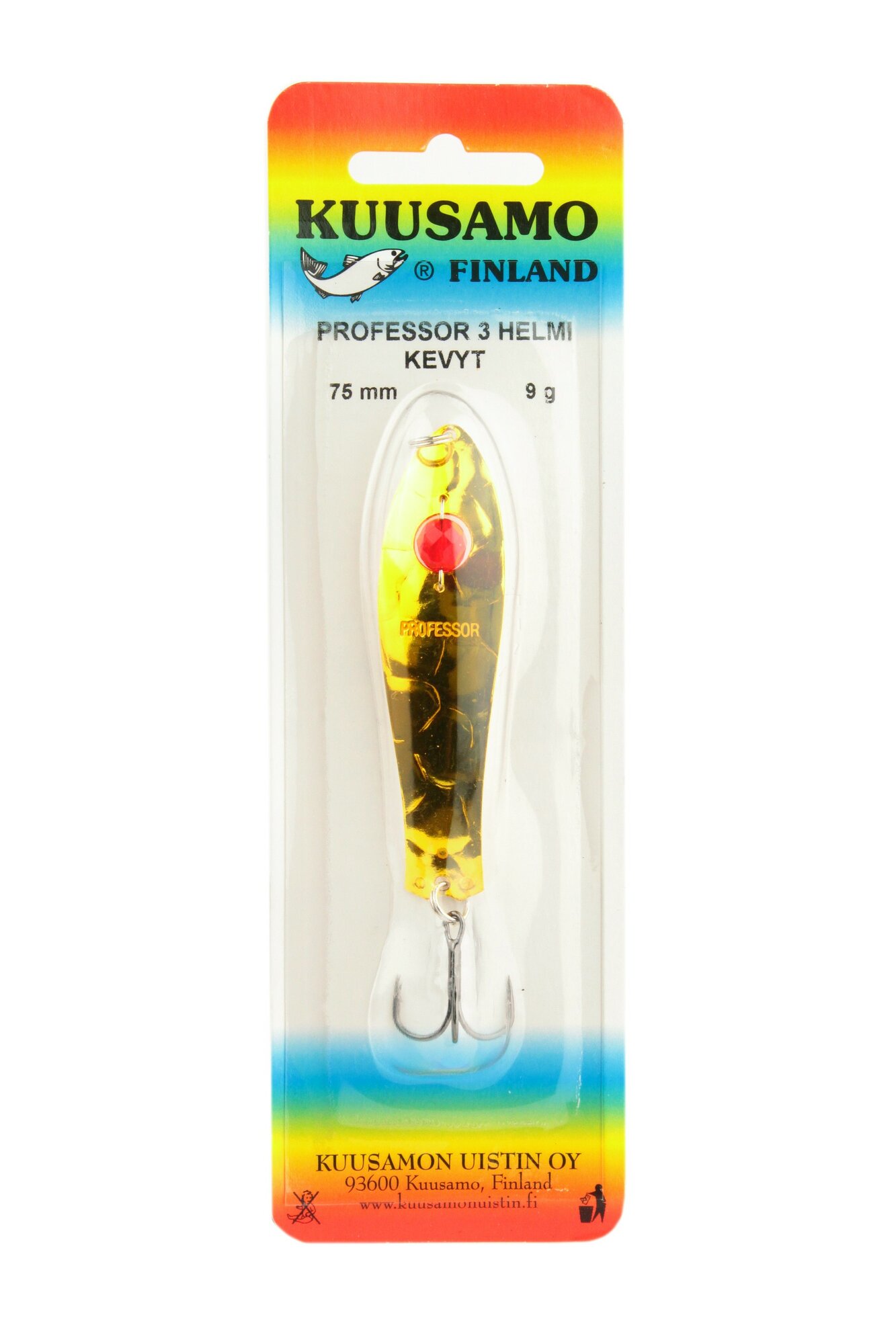 Kuusamo Professor3 бусина 75 мм 9 г B-S блесна для ловли щуки и окуня на водоемах