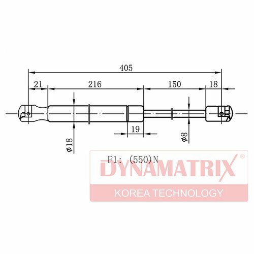 Амортизатор багажника Dynamatrix-Korea DGS7609LC