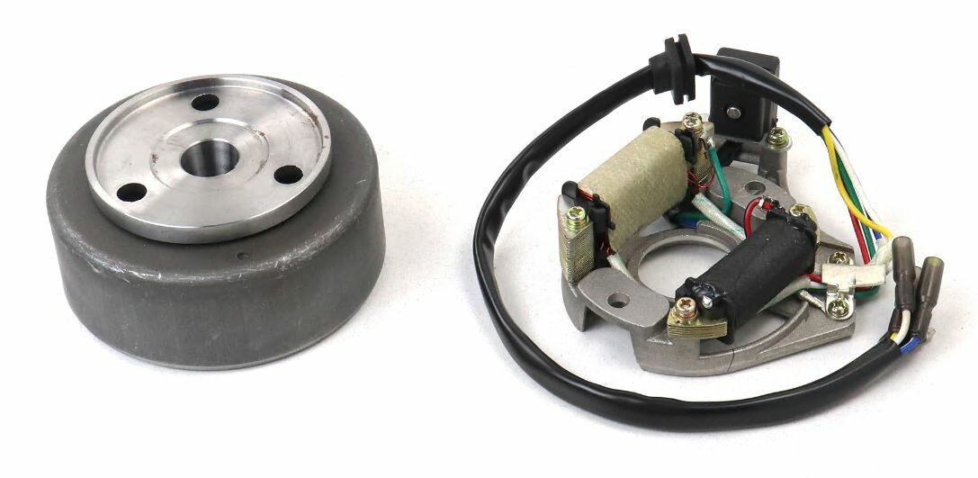 Зажигание Альфа, Delta в сб. с махов.(генер-р)(2 катушки, разъёмы:1+1+1+1+1)(для электростарт. двигат.)