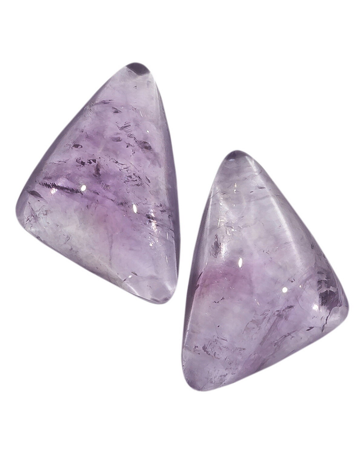 Кабошон из Аметиста (пара), размер: 18х12х5 мм, натуральный минерал.