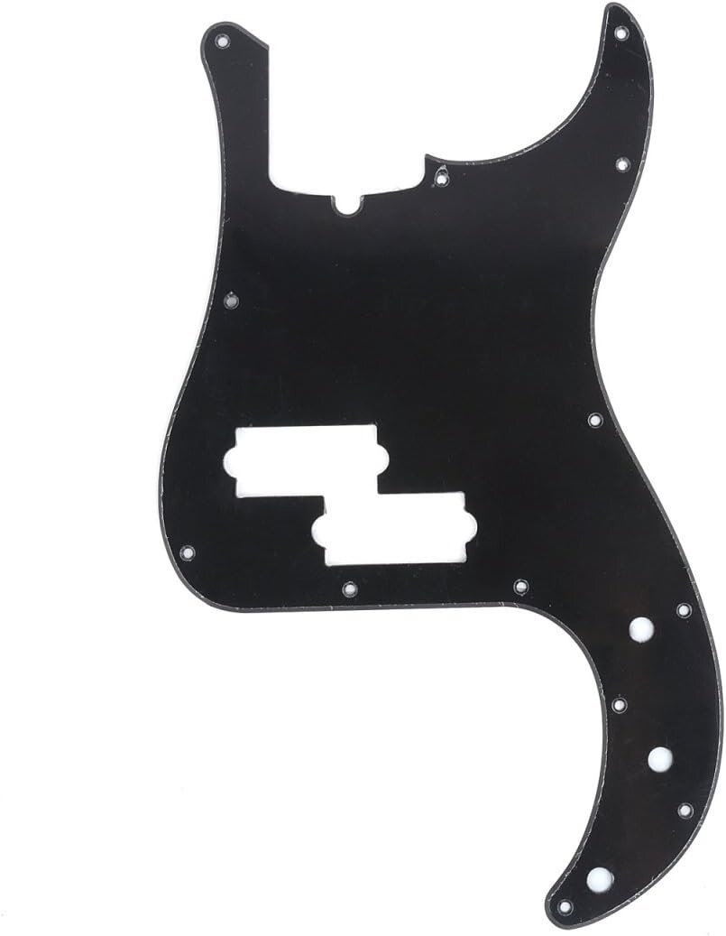 Панель для оригинального Fender Precision Bass US, Musiclily MX1303GB, для 4-струнных, однослойная, черная глянцевая