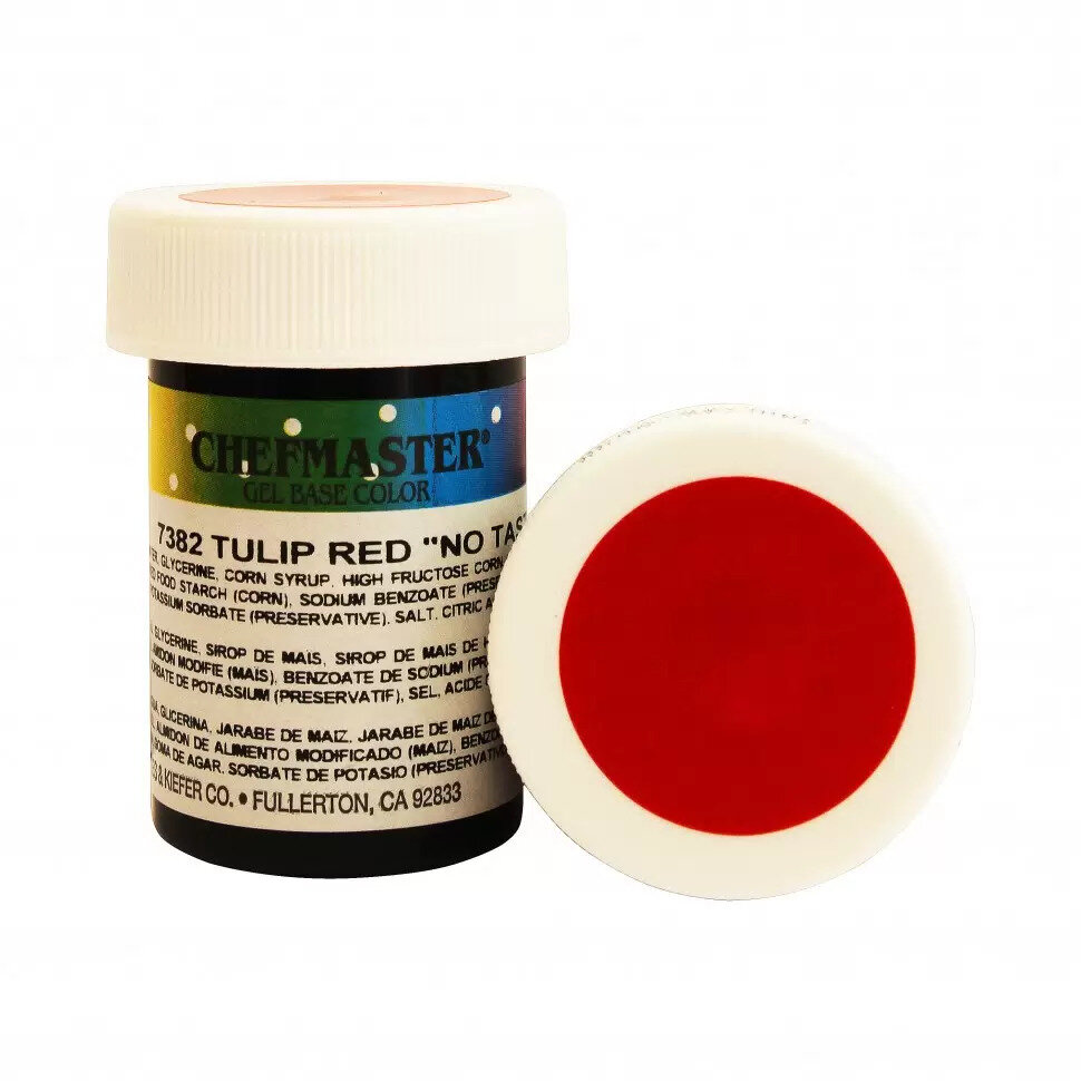 Краска Красный тюльпан гелевая концентрир. Tulip Red Chefmaster, 28 гр.(Набор 2 шт.)