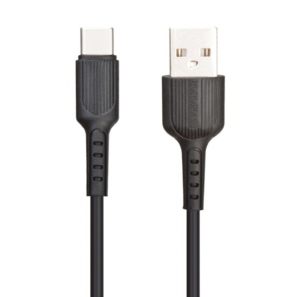 Кабель USB - Type-C Borofone BX16 Easy, 1.0м, круглый, 2.0A, ПВХ, цвет: чёрный