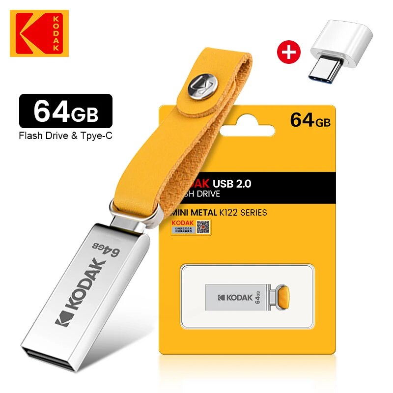 KODAK K122 Металлический USB-накопитель 64 ГБ