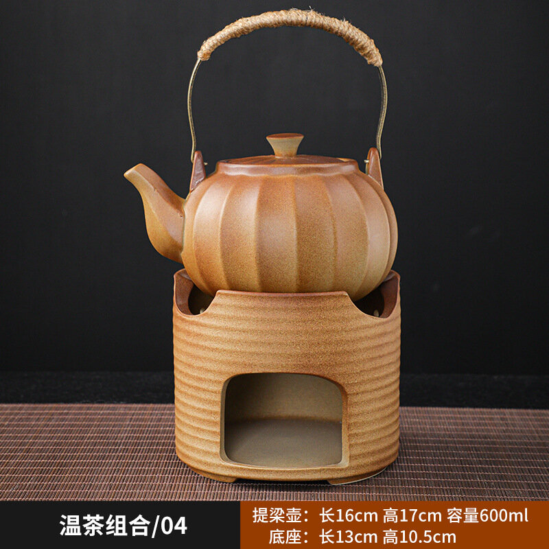 Чайник для заваривания чая на плите, чайник с ручкой для дровяного огня, тыквенный чайник, заваривание чая на открытом огне, китайский ретро стиль, чайник для кемпинга на природе