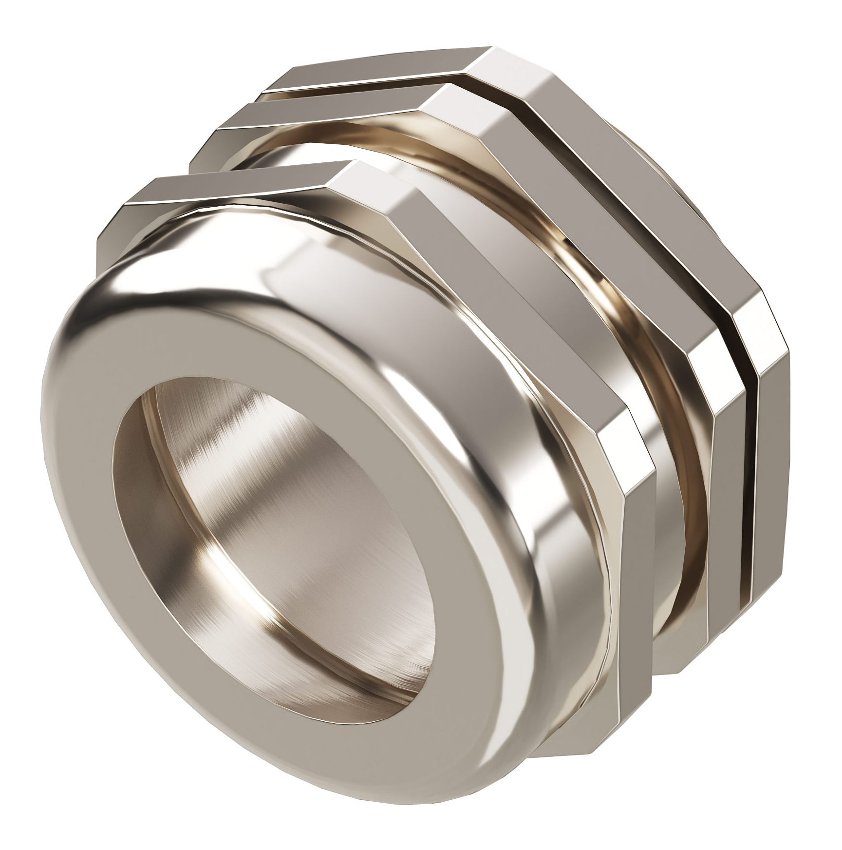 Сальник DKC / ДКС М48 для ввода кабеля в щитовое оборудование латунный, степень защиты IP65, с контргайкой для фиксации, диаметр 25-32мм / электрика