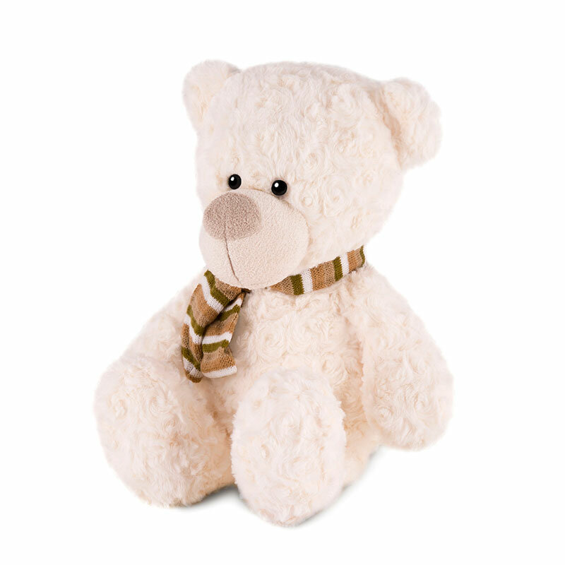 Игрушка MT-MRT052204B-27 Молочный Мишка с Шарфом 27 см Maxitoys (молочный), Игрушка 27 см
