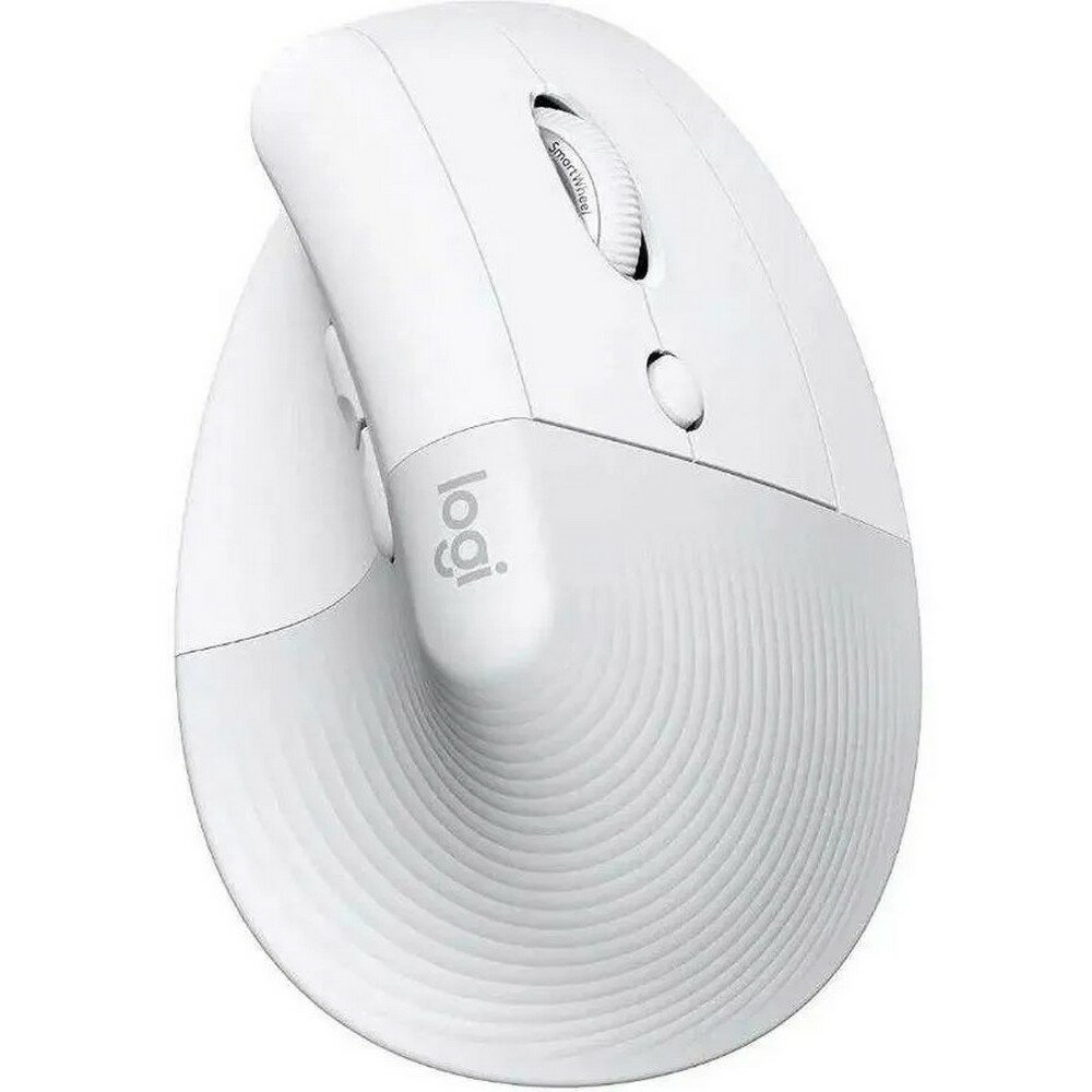 Мышь беспроводная LOGITECH Lift Vertical Ergonomic white/pale grey (Bluetooth, 4000dpi, 6but) (910-006480)