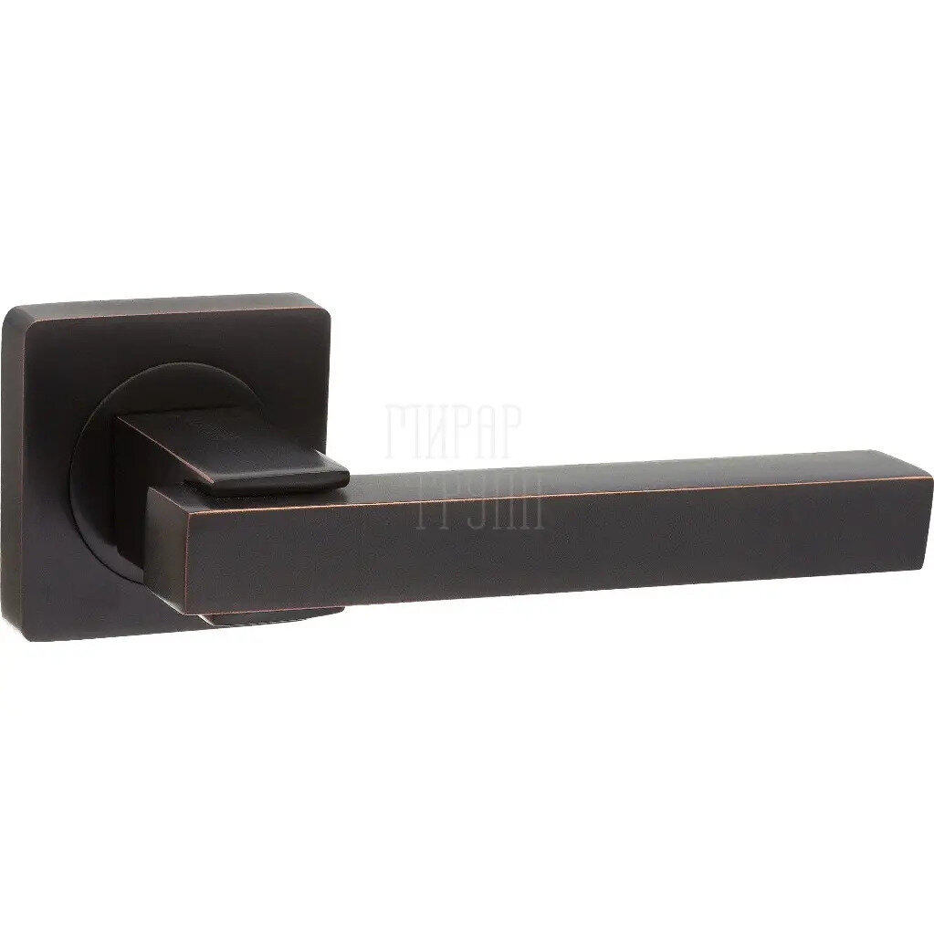 Дверные ручки Puerto (Пуэрто) INAL 533-02 на квадратной розетке бронза черная с патиной