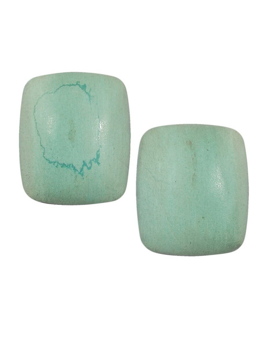 Кабошон Хризоколла (пара) 25х21х6 мм.