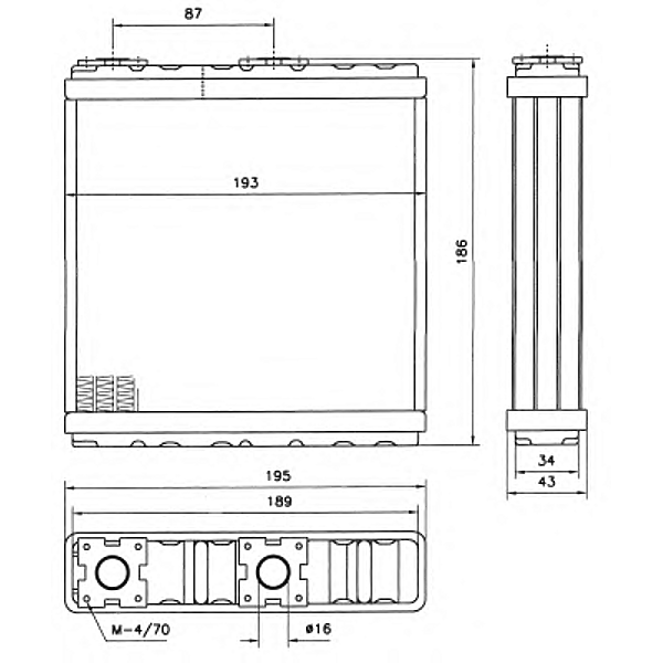 NRF 52098 (271401N700 / 2714061J15 / 5658030101) радиатор печки\ Nissan (Ниссан) Primera (Примера) 1.6-2.0i / td 90-01