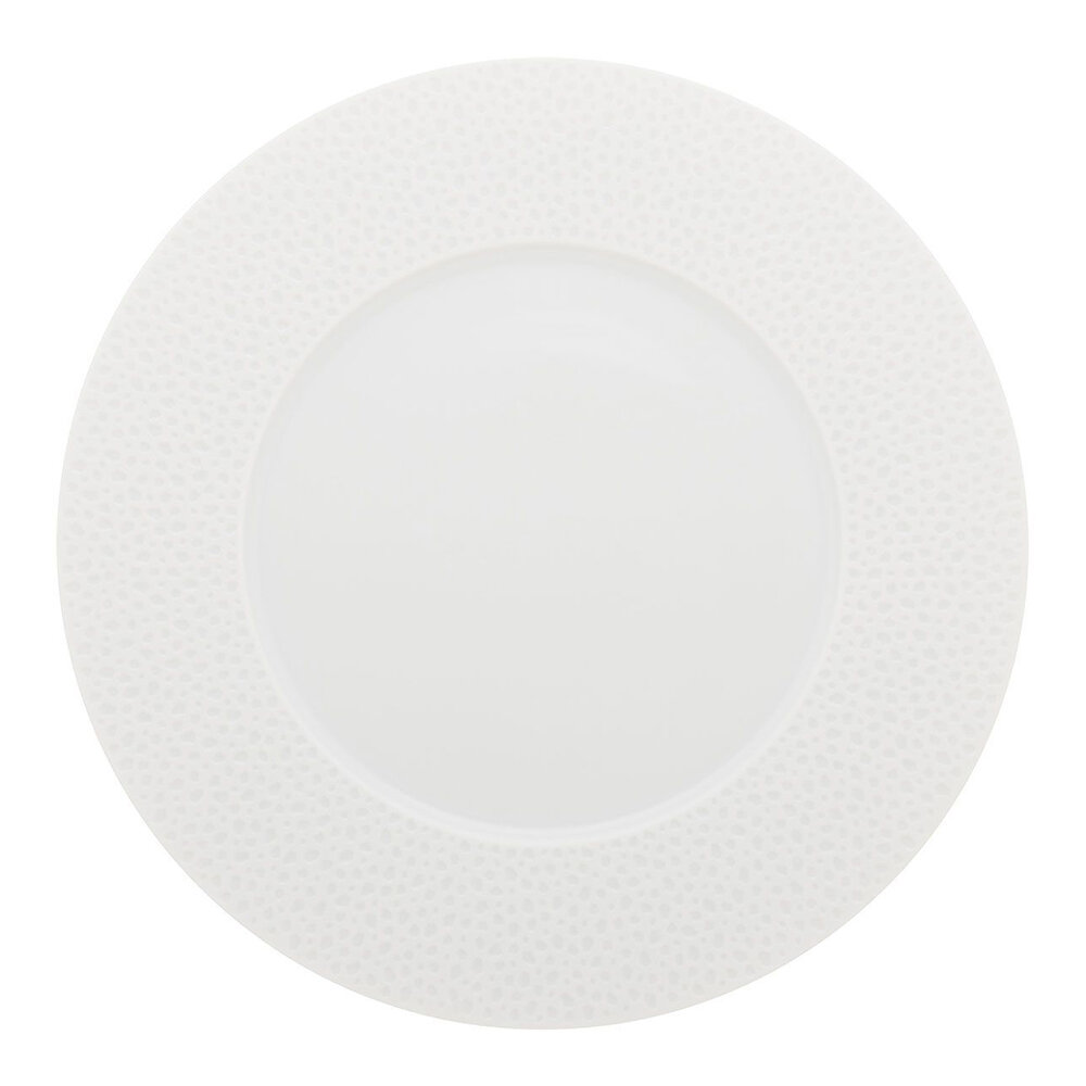 Тарелка презентационная D= 32 см, цвет белый, фарфор, L PERLES DE ROSEE