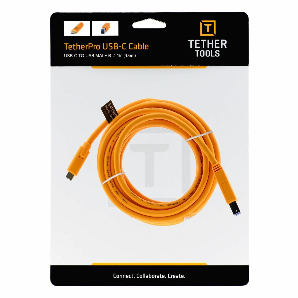 Кабель Tether Tools TetherPro USB-C to Male B 4.6m Orange [CUC3415-ORG]