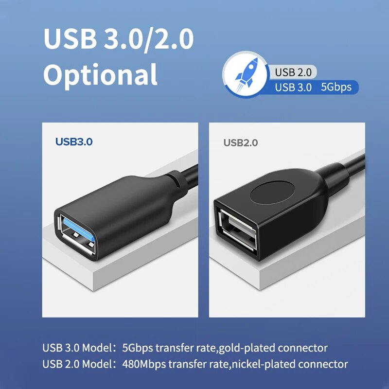 USB 2.0 кабель, 2 м, черный — фото 1